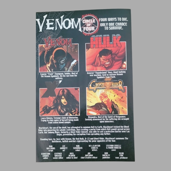 Marvel | Art | Venom Circle Of Four Part Two March 22 Comic Book | Poshmark